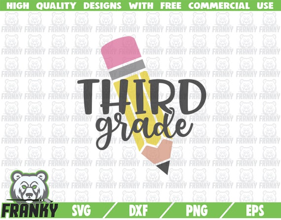 Third Grade SVG CUT File DXF File 3rd Grade Svg Third - Etsy