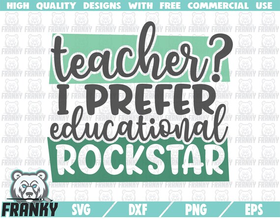 Educational Rockstar SVG Cut File DXF File Teacher Svg | Etsy