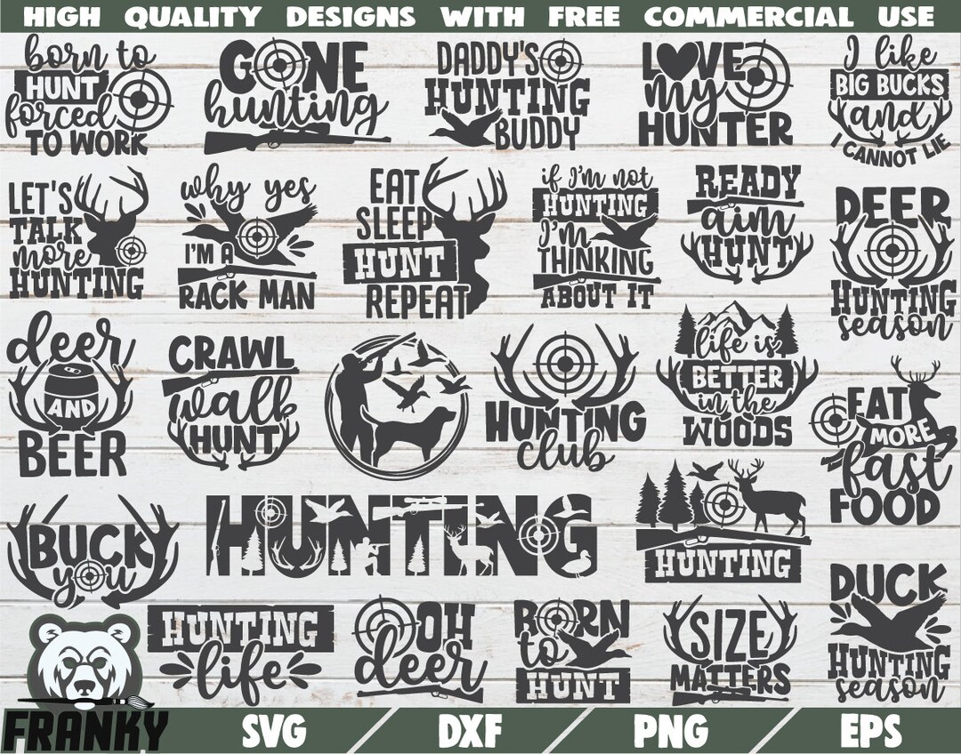 Hunting SVG Bundle - 25 Designs - Instant Download - Printable Cut ...