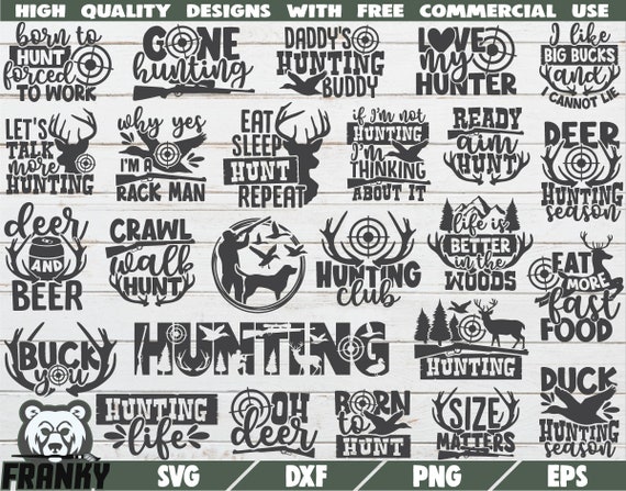 Hunting SVG Bundle 25 Designs Instant Download Printable - Etsy