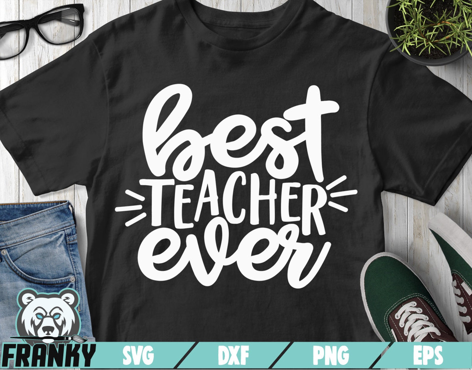 Best Teacher ever SVG Teacher shirt svg Teacher gift | Etsy