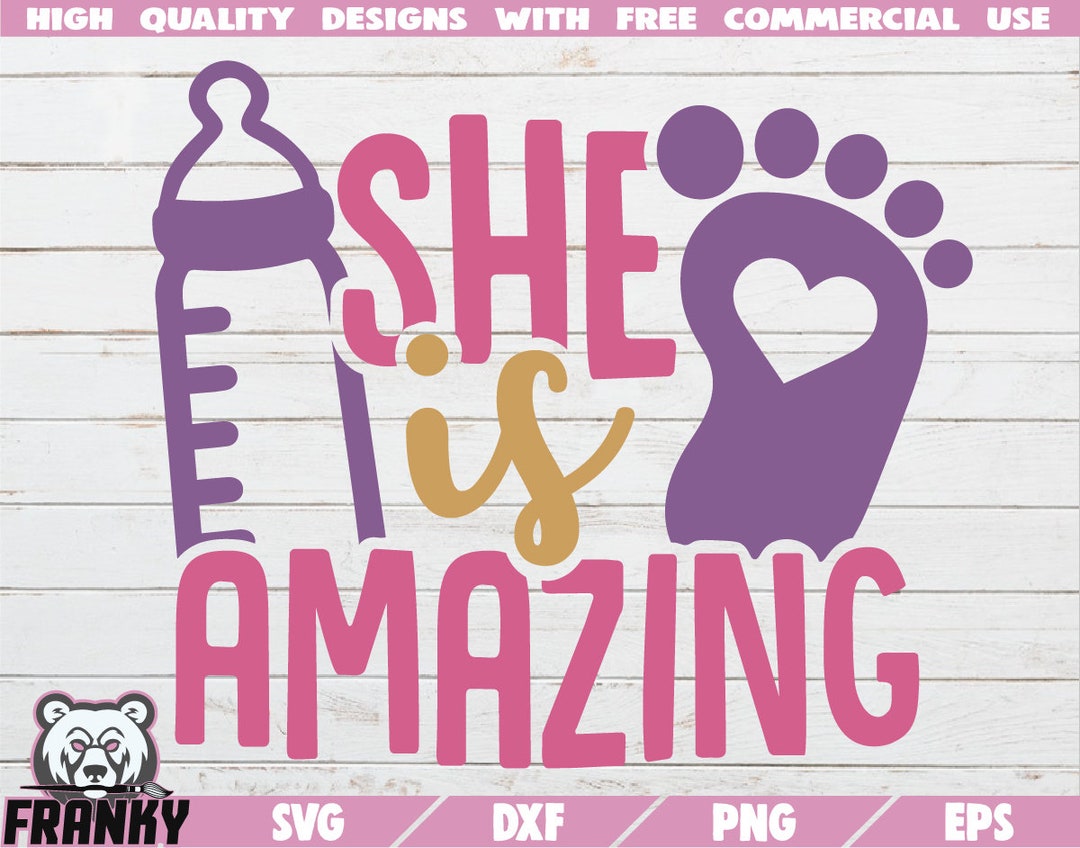 She is Amazing SVG - Instant Download - Printable Cut File - Commercial ...
