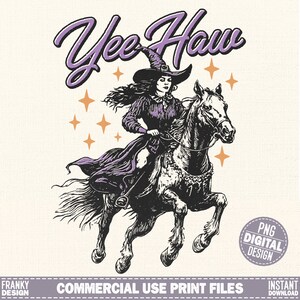 Yee Haw Png | Halloween Shirt Design | Western Witch Design | Halloween ...