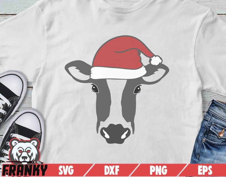 Christmas Cow SVG Cut File DXF File Christmas Heifer SVG - Etsy