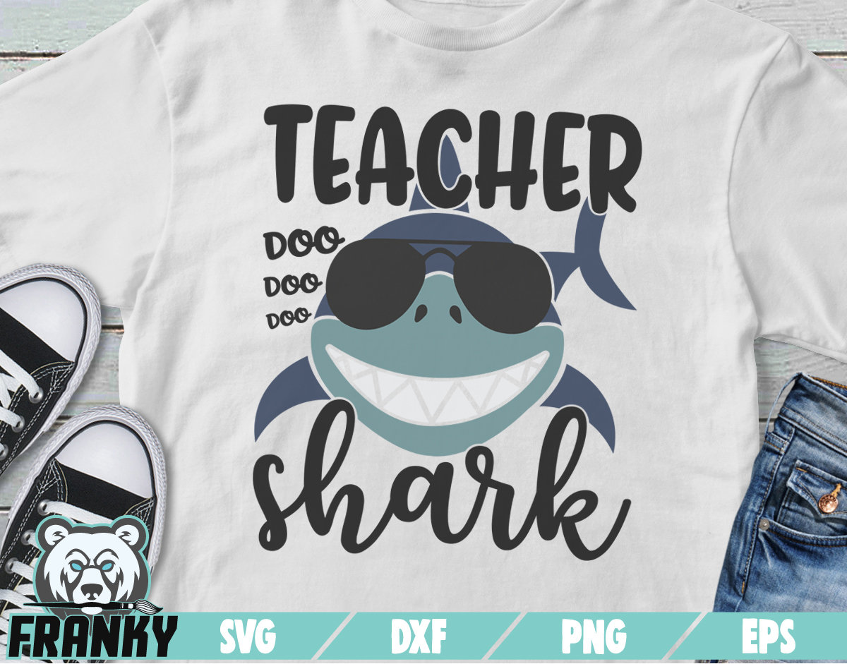 Teacher Shark SVG Cut File DXF File Teacher Shark Shirt - Etsy