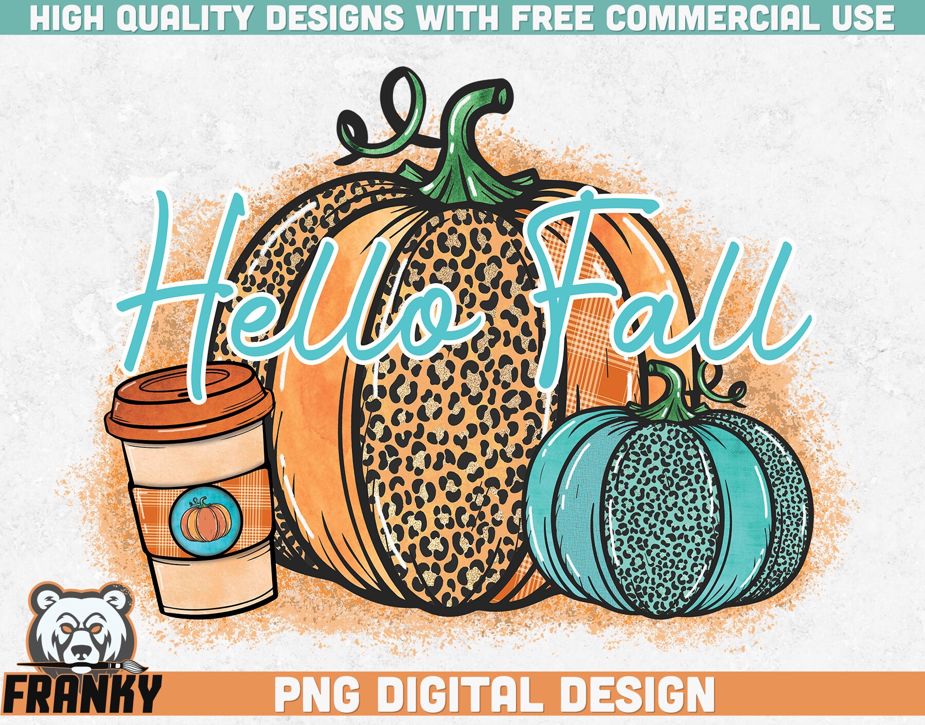 Hello Fall PNG Instant Download Sublimation Design Fall - Etsy