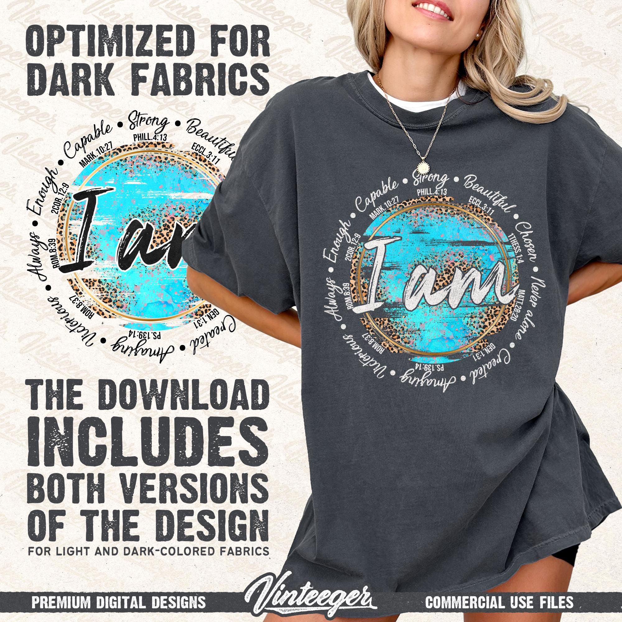 I Am PNG | Sublimation Design | Instant Download | Inspirational Design ...