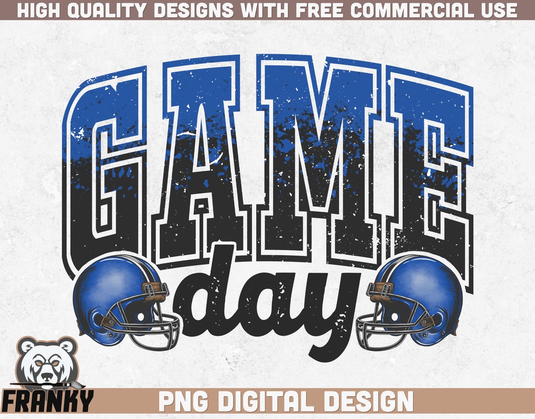 Game Day Png | Football Game Png | Instant Download | Blue Football ...