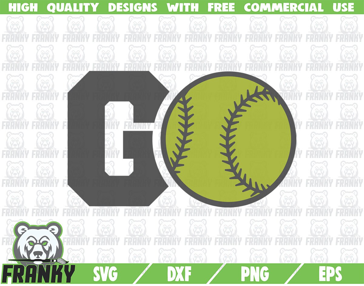 GO Softball SVG Cut File DXF File Softball Shirt Svg - Etsy
