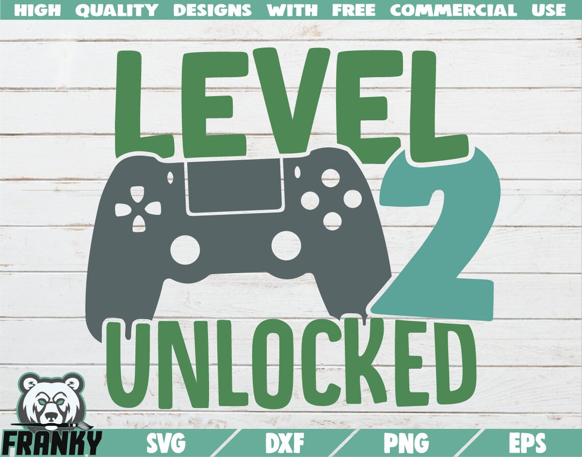 Level 2 Unlocked SVG Instant Download Printable Cut File - Etsy