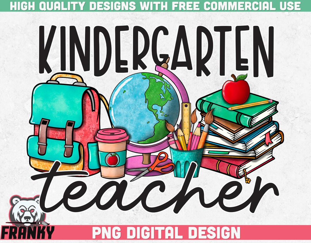 Kindergarten Teacher PNG | Sublimation Design | Teacher Shirt Design ...