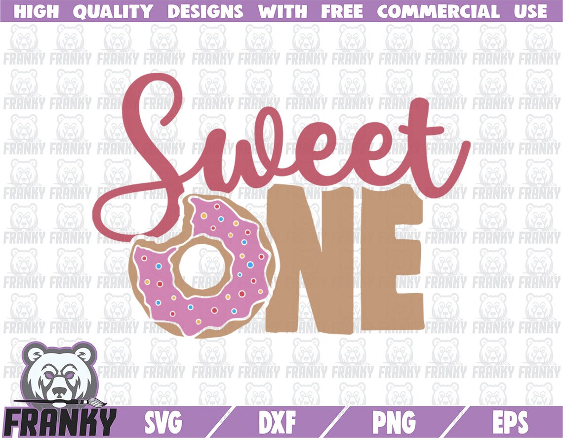 Sweet One SVG DXF File Cut File Donut Svg First - Etsy