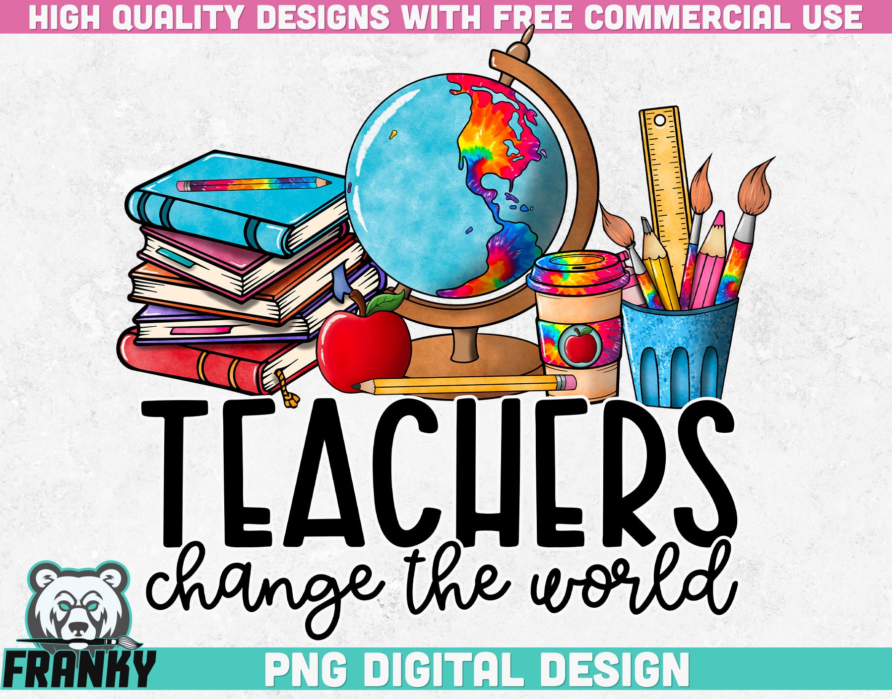 Teachers Change the World PNG Sublimation Design Teacher - Etsy Hong Kong