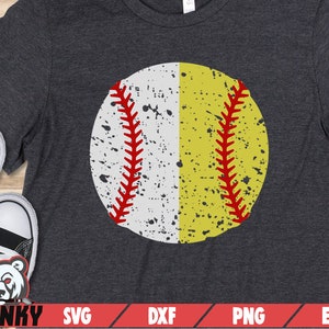 Split Baseball Softball Ball SVG - Grunge Baseball Ball Svg - Baseball ...