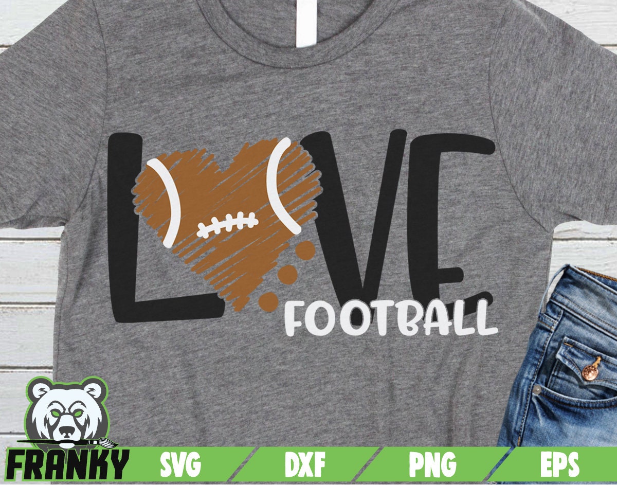Love Football SVG DXF File Cut File Fotball Shirt Svg - Etsy
