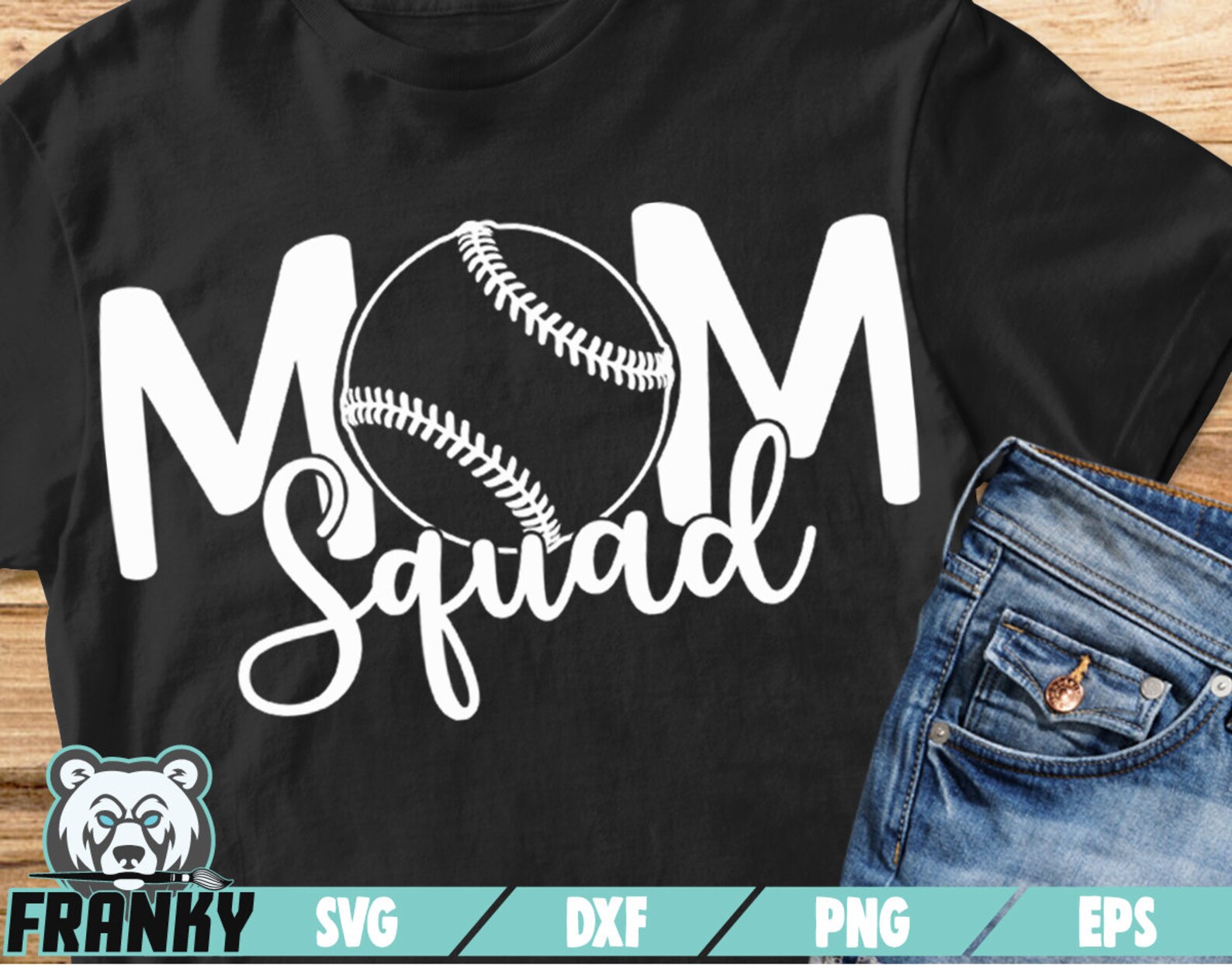 Mom Squad SVG DXF File Cut File Baseball Mom Svg | Etsy