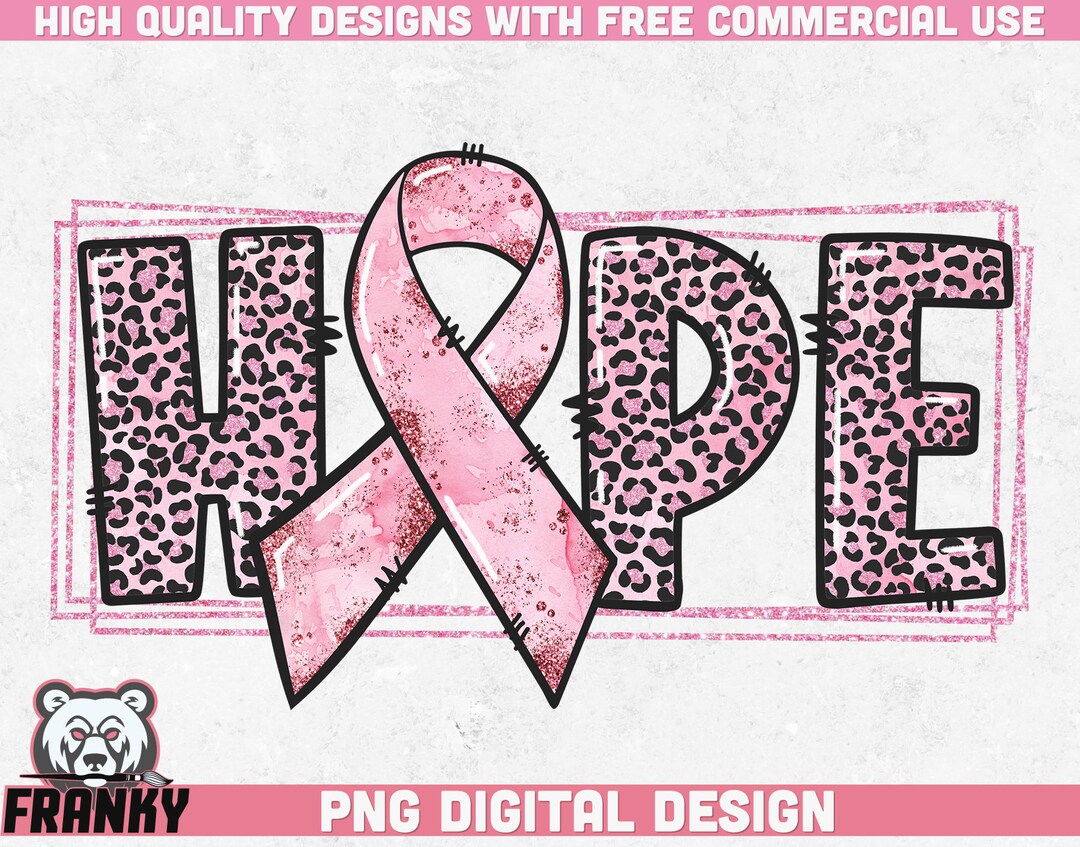 Hope PNG | Sublimation Design | Breast Cancer Awareness | Cancer ...