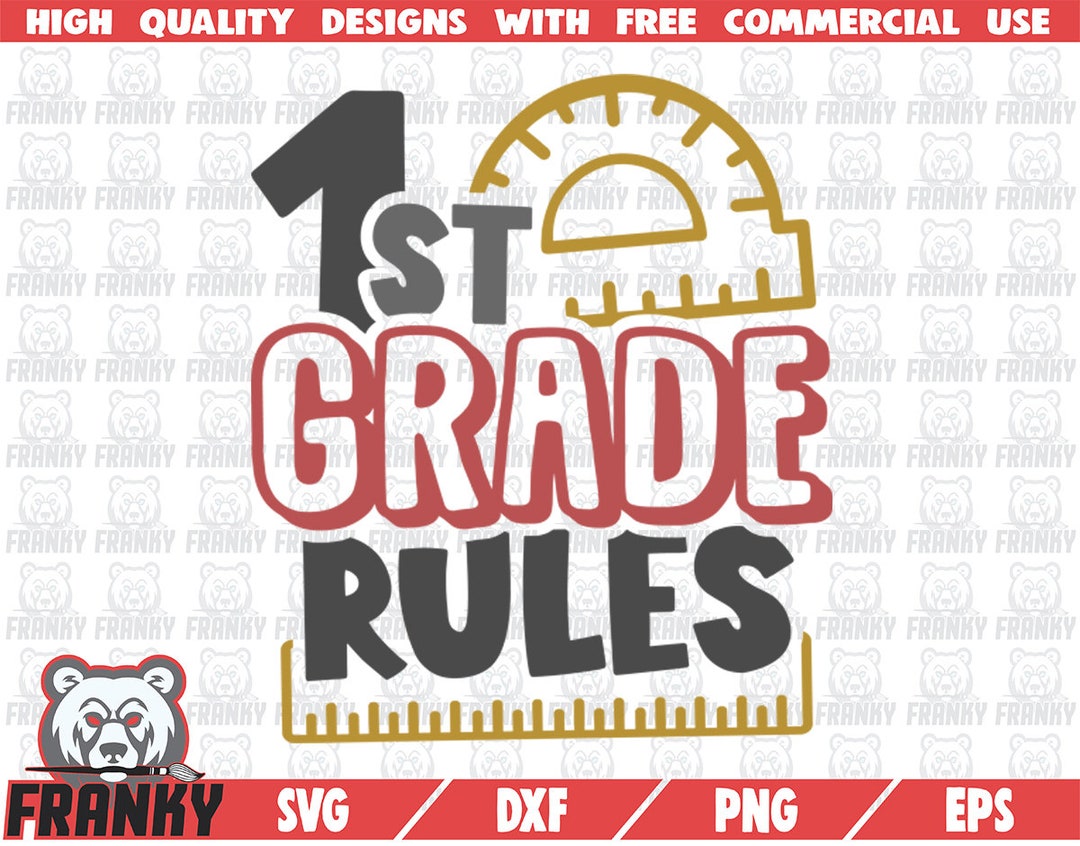 1st Grade Rules SVG - Cut File - DXF File - First Grade Rules SVG ...