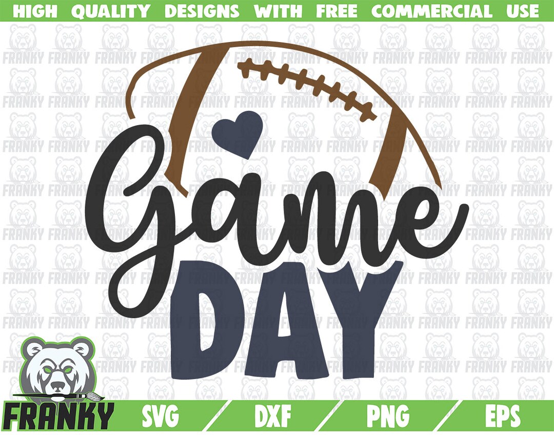 Game Day SVG - Cut File - DXF File - Football Ball Svg - Football Shirt ...