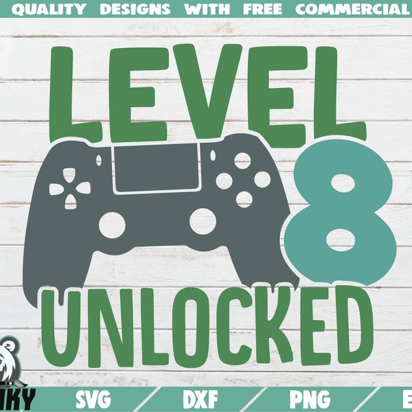 Level 8 Unlocked Svg - Etsy