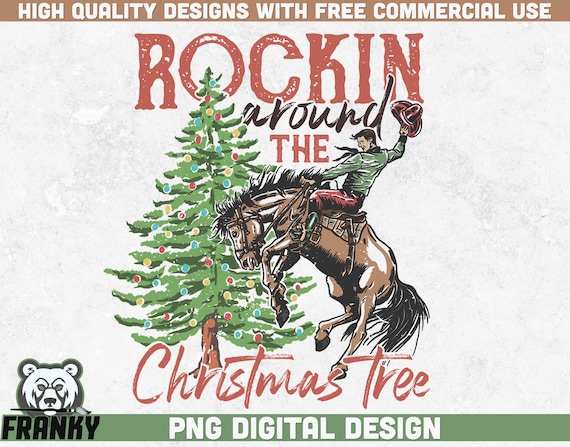 Rockin Around the Christmas Tree PNG Sublimation Design - Etsy