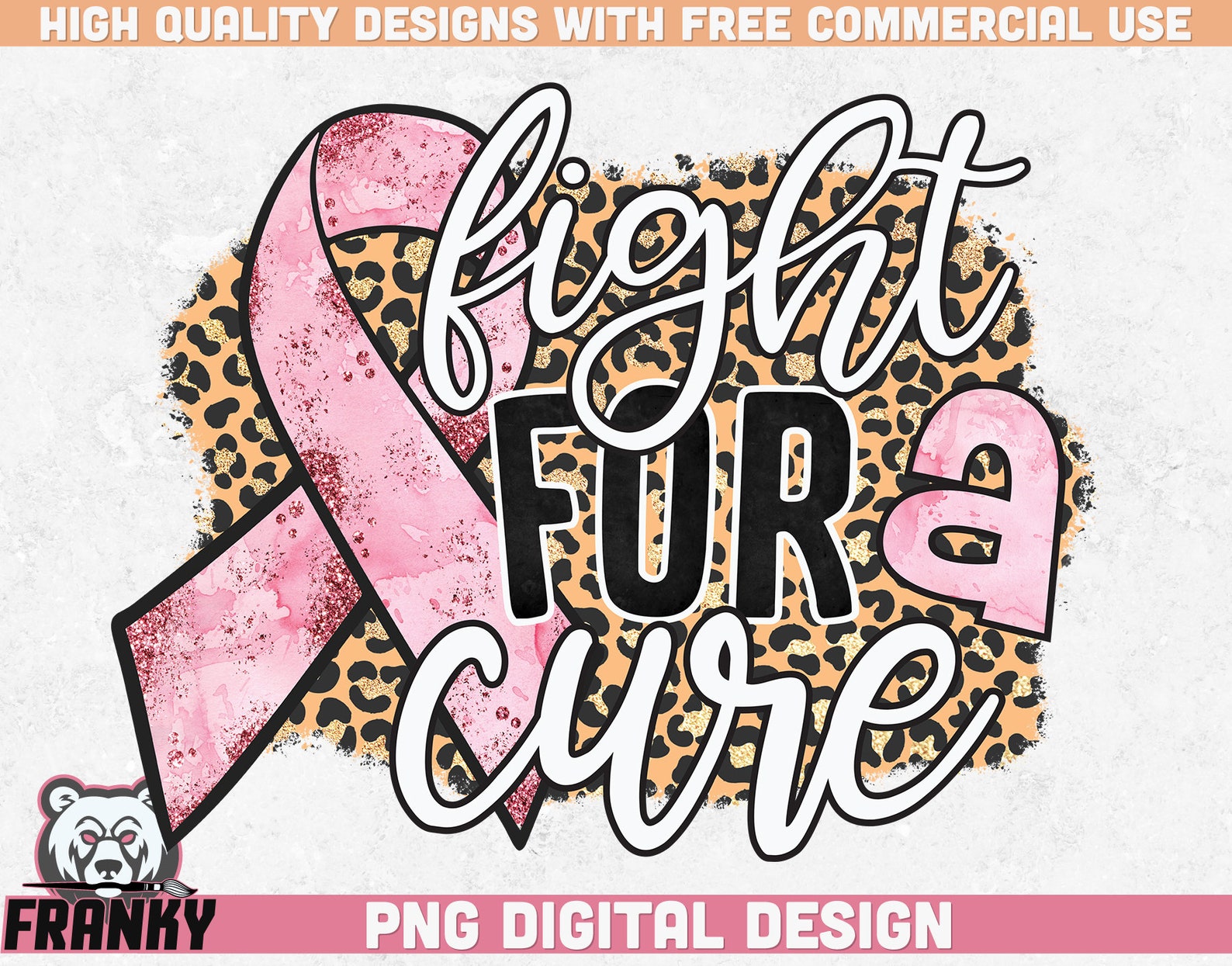 Fight for a Cure PNG Sublimation Design Breast Cancer - Etsy