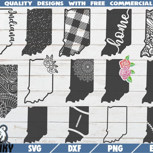 Indiana SVG 14 Designs Cut Files DXF Files Indiana | Etsy