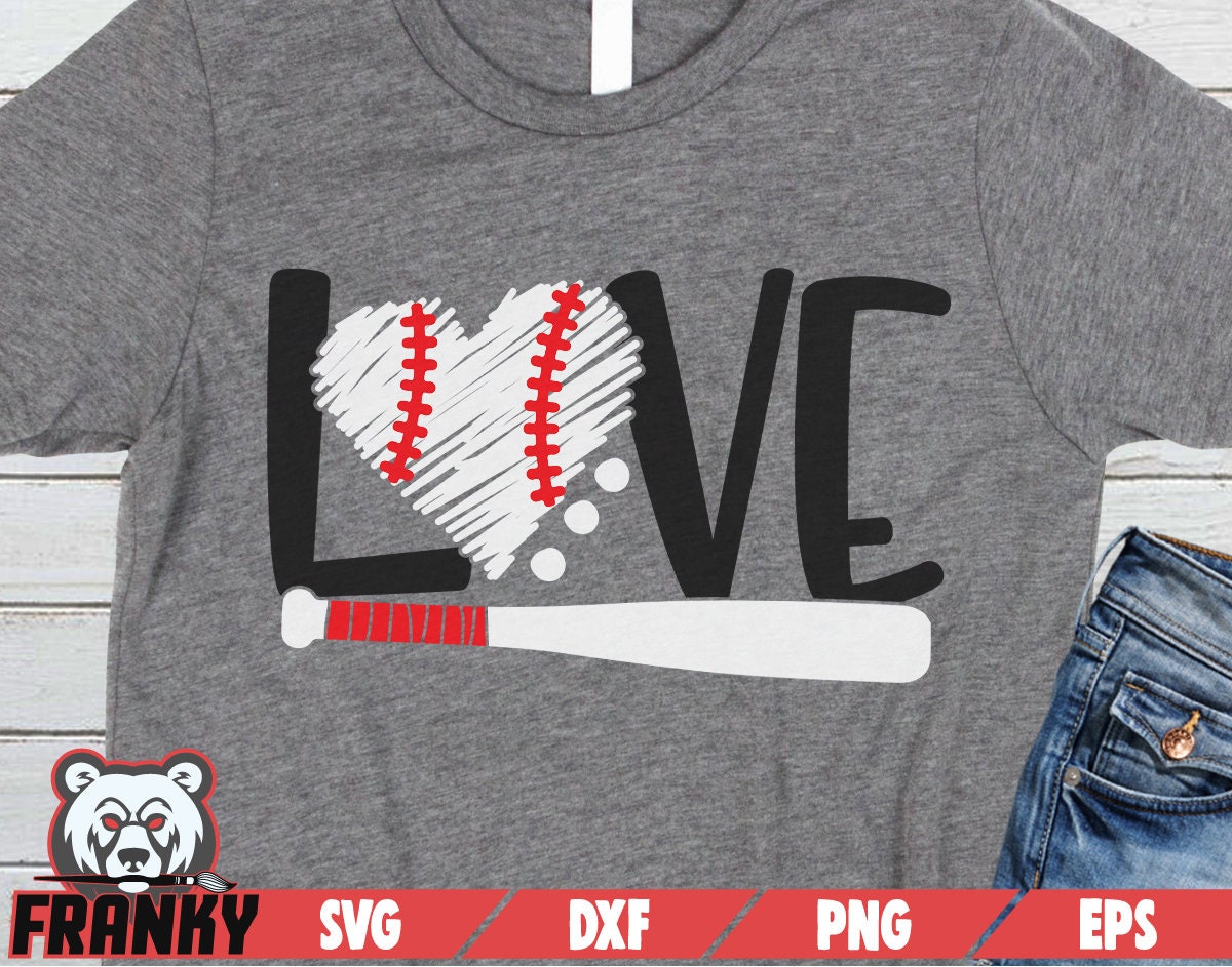 Love Baseball SVG Cut File DXF File Baseball Fan Svg - Etsy