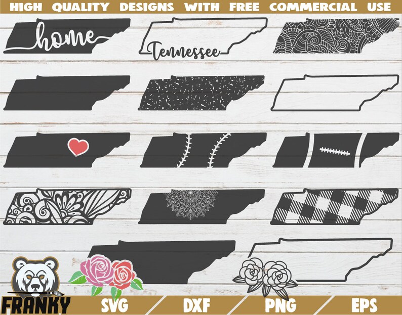 Tennessee SVG 14 Designs Cut Files DXF Files Tennessee - Etsy