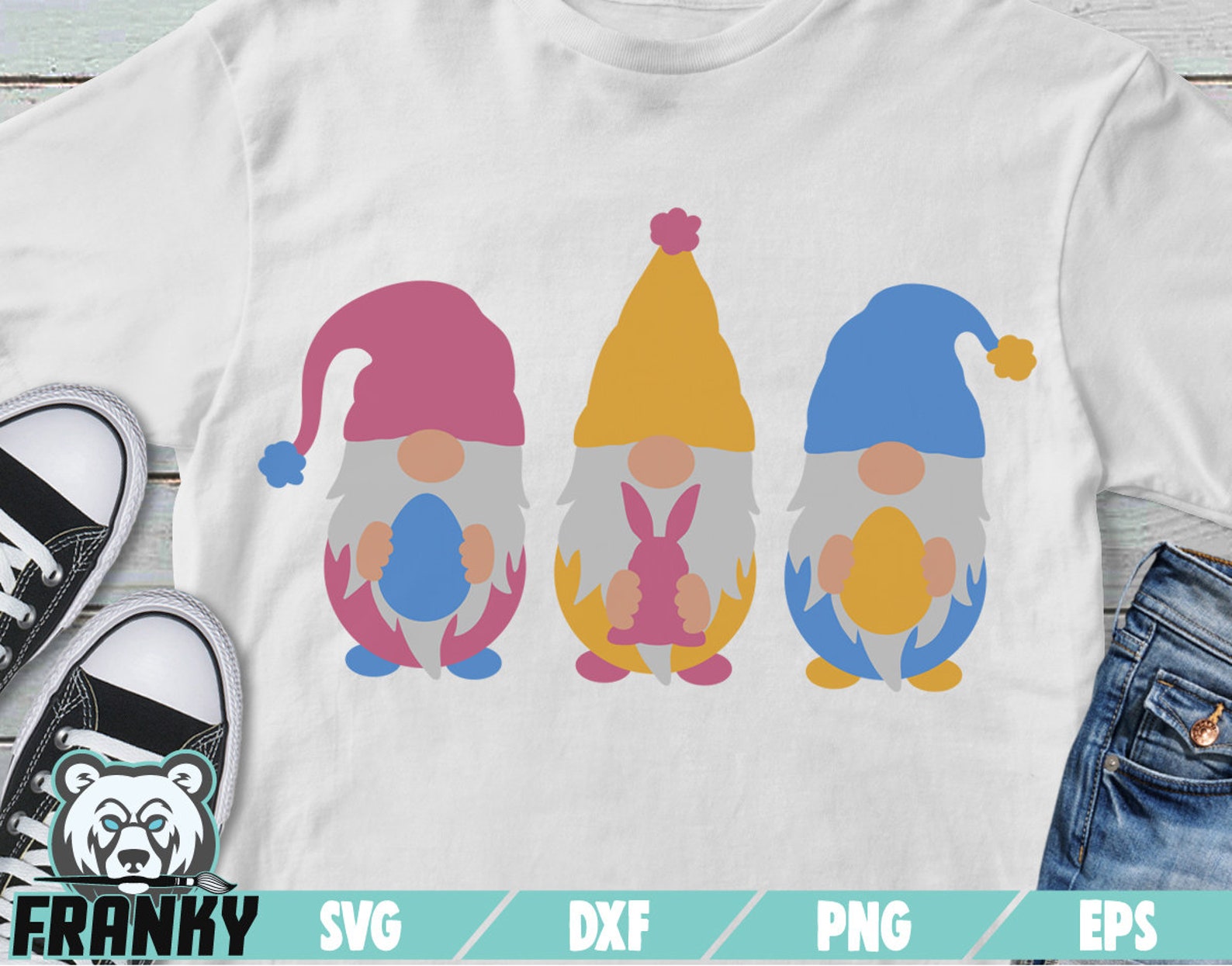 Easter Gnomes SVG Cut File DXF File Easter Shirt Svg | Etsy