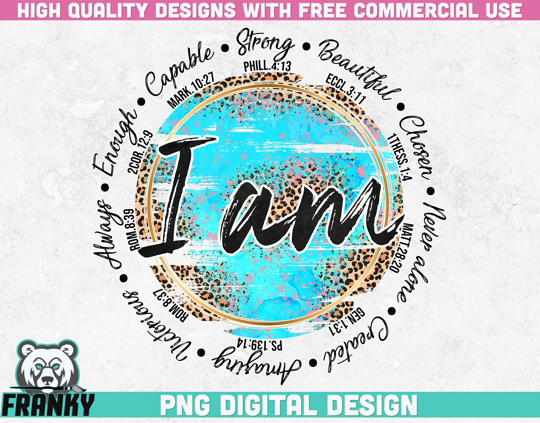 I Am PNG Sublimation Design Instant Download - Etsy