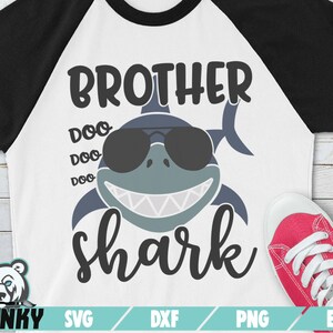 Brother Shark SVG - DXF File - Cut File - Brother Svg - Family Shark ...