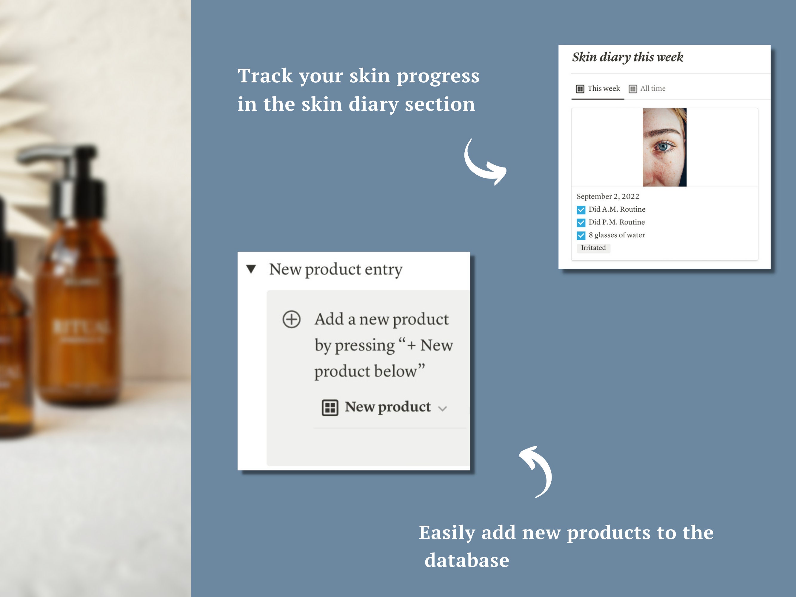 Beauty and Skincare Organizer Notion Template, Makeup Organizer All in ...