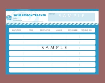 Swim Lesson Progress - Etsy