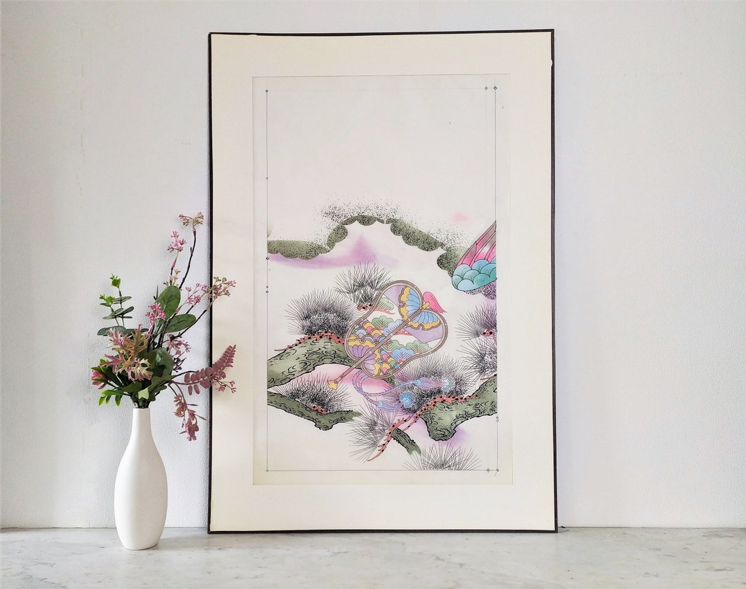 Japan Drawing Watercolour and Ink Pattern for Kimono Japanese Art - Etsy