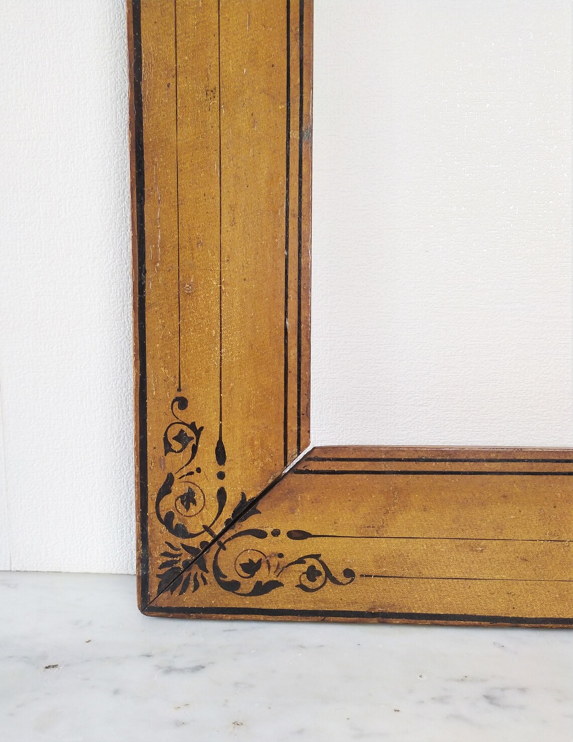 19th Antique Painted Wooden Frame for Painting, Drawing or Etching - Etsy