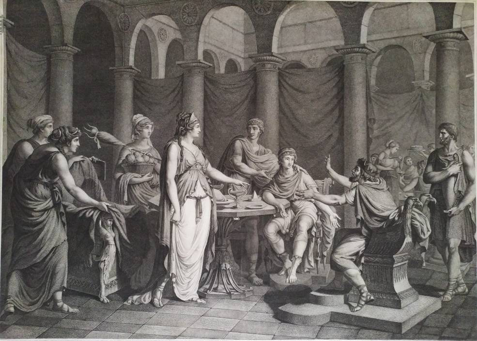 Greek Mythology Etching After French Antique Oil Painting Engraving ...