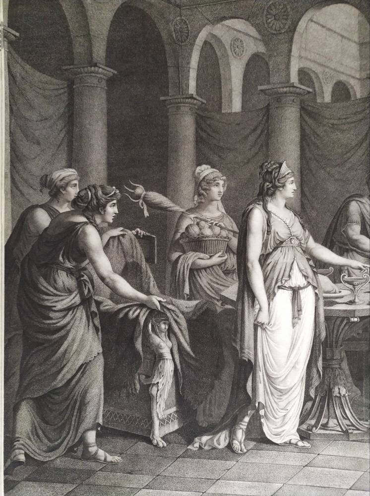 Greek Mythology Etching After French Antique Oil Painting Engraving ...