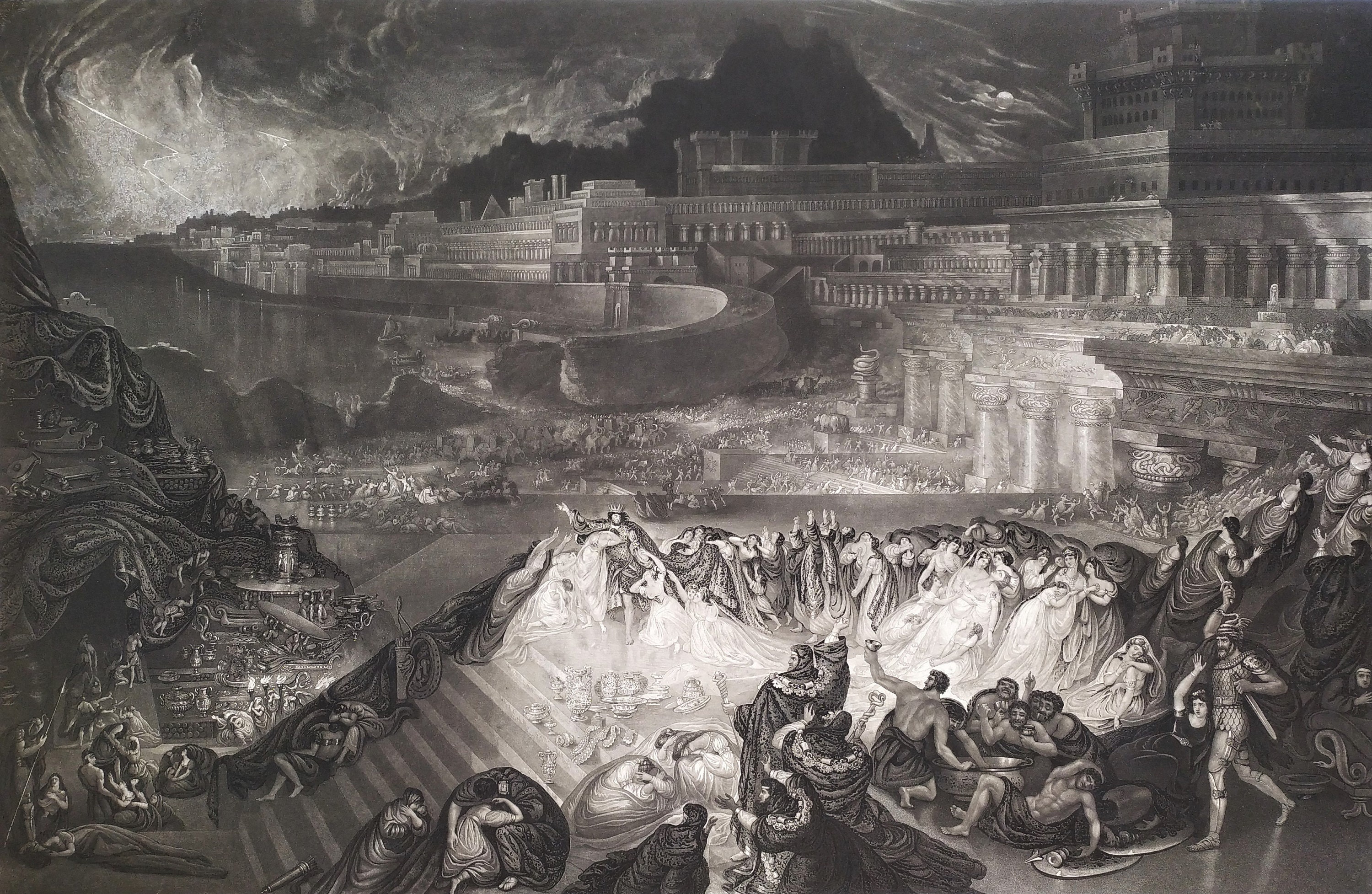 John Martin the Fall of Nineveh Etching After English Painter 9th ...