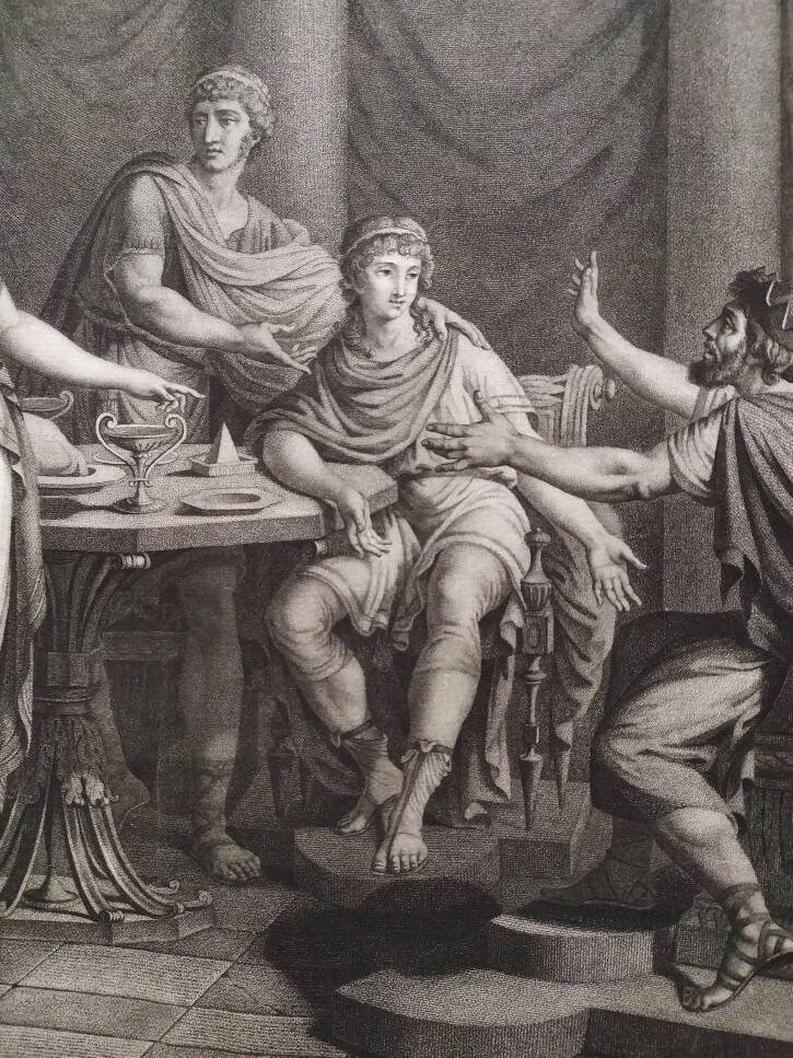 Greek Mythology Etching After French Antique Oil Painting Engraving ...