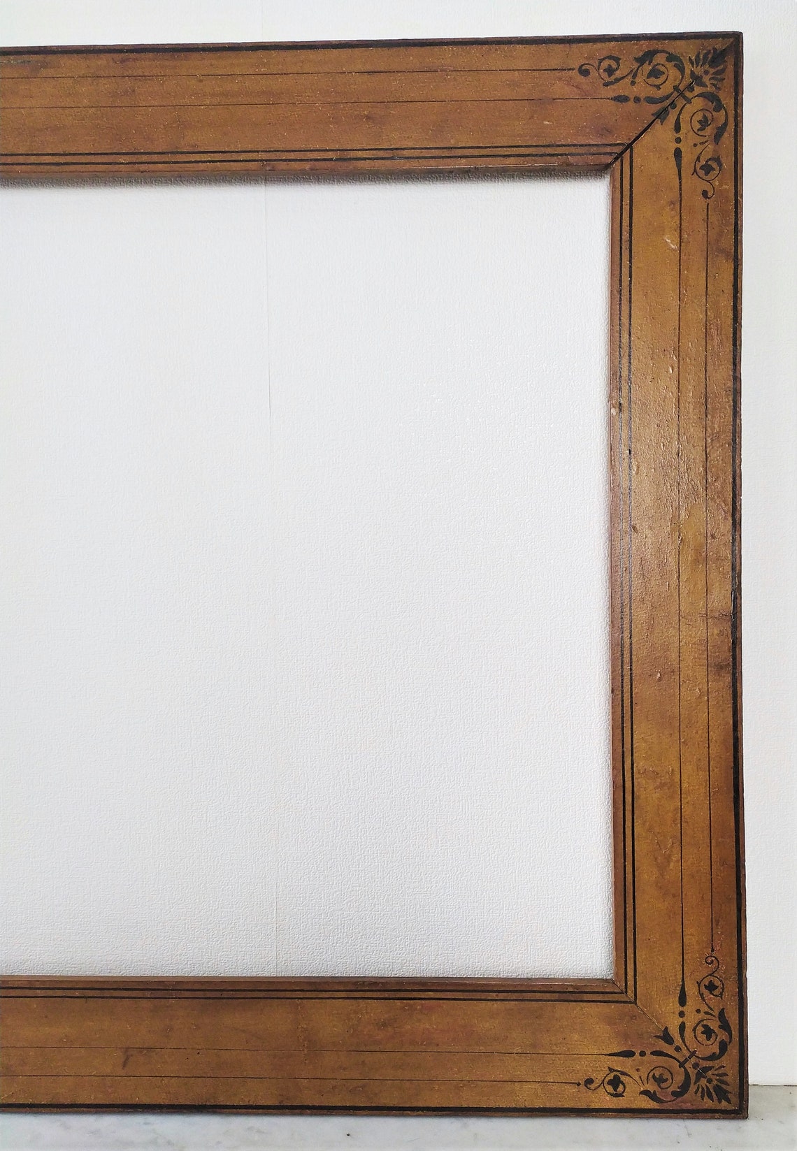 19th Antique Painted Wooden Frame for Painting, Drawing or Etching - Etsy