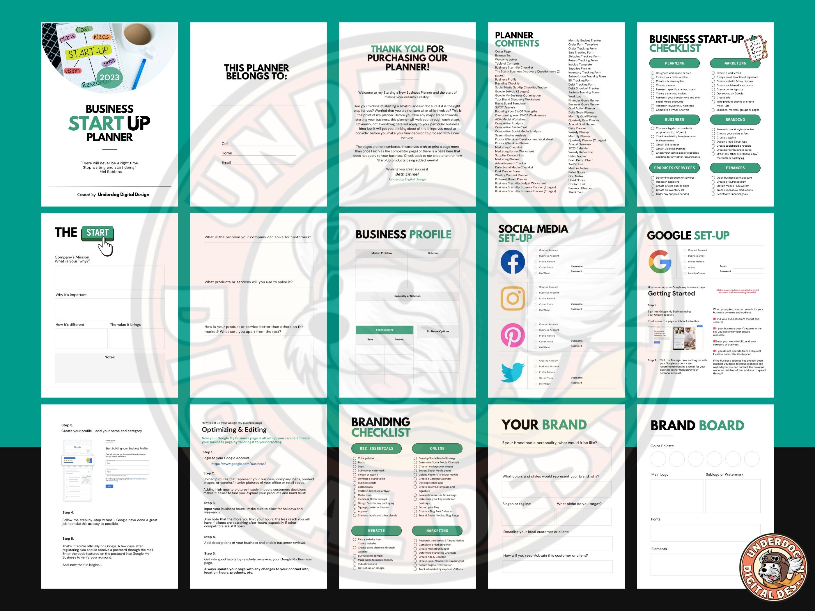 Canva Start-up Business Planner 2023, Business Plan Startup, Small ...