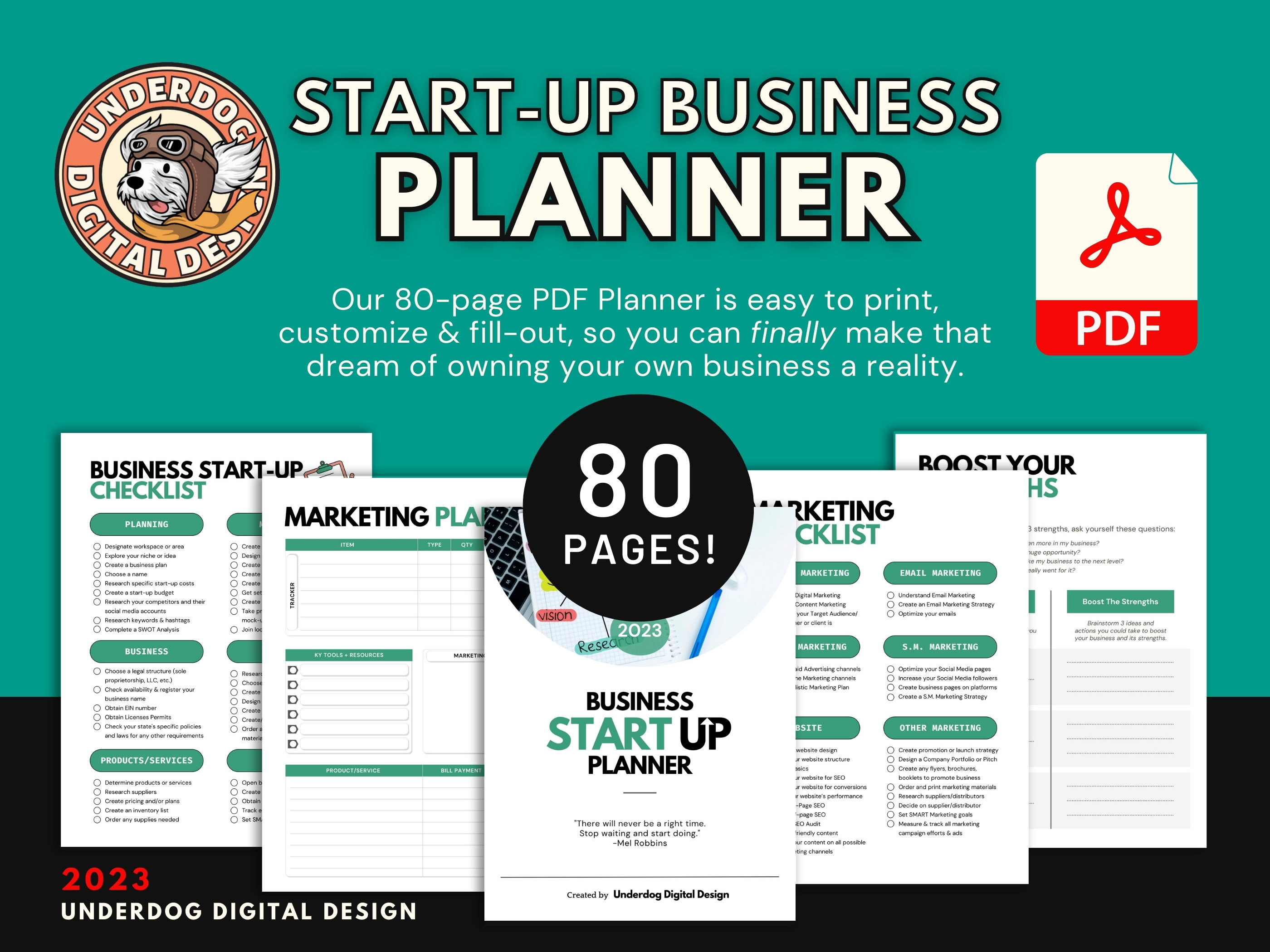 Start-up Business Planner 2023 Business Plan Startup Small - Etsy