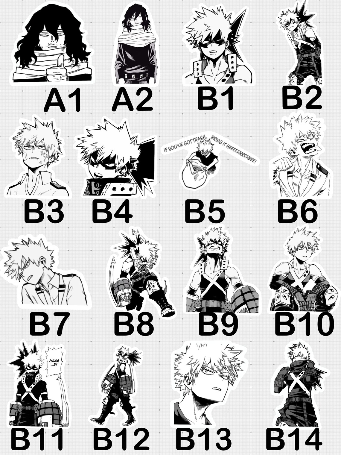 Pack of 78 MHA/BNHA manga stickers my hero academia stickers | Etsy
