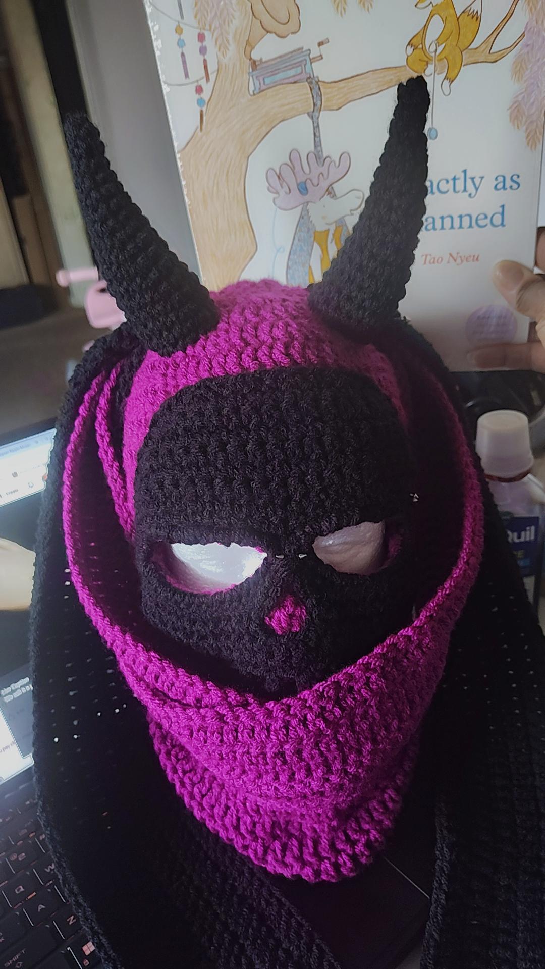 Skull Face Balaclava With 4 Long Ears and Horns. Without Jewelry. - Etsy