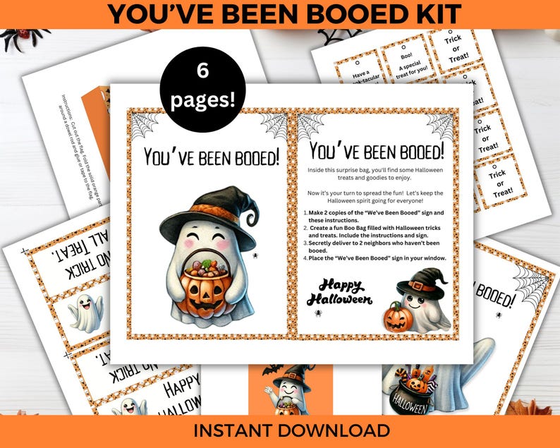 You've Been Booed Coworker Kit Printable, Office Halloween Game for ...