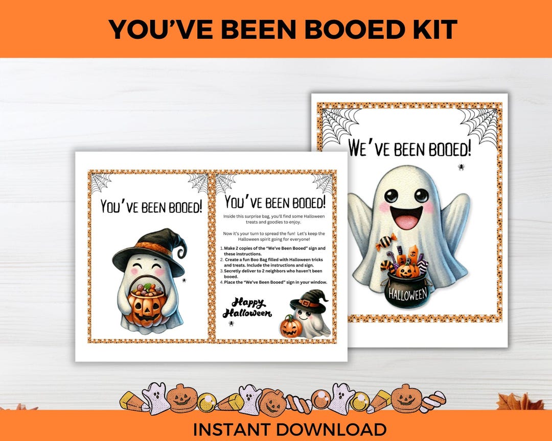 You've Been Booed Kit Printable, Halloween Game for Adults, We've Been ...