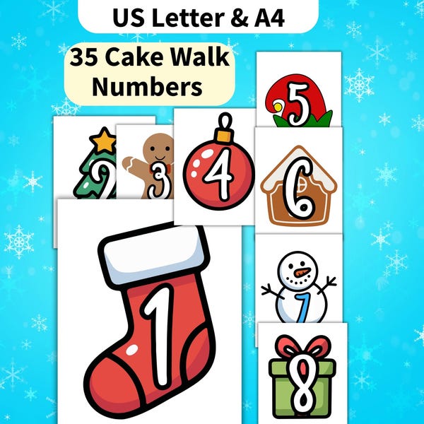 Cake Walk Numbers - Etsy