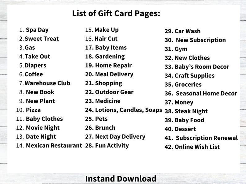 New Mom Gift Card Book Printable, First Time Mom Gift, Expecting Mom ...