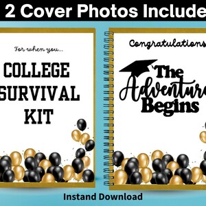 Graduation Gift Card Book Printable, College Survival Kit Gift, College ...